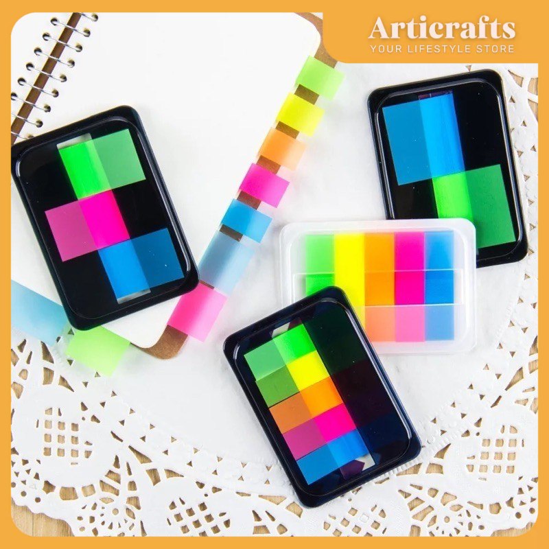 Flourescent Rainbow Index Sticky Notes | Shopee Philippines