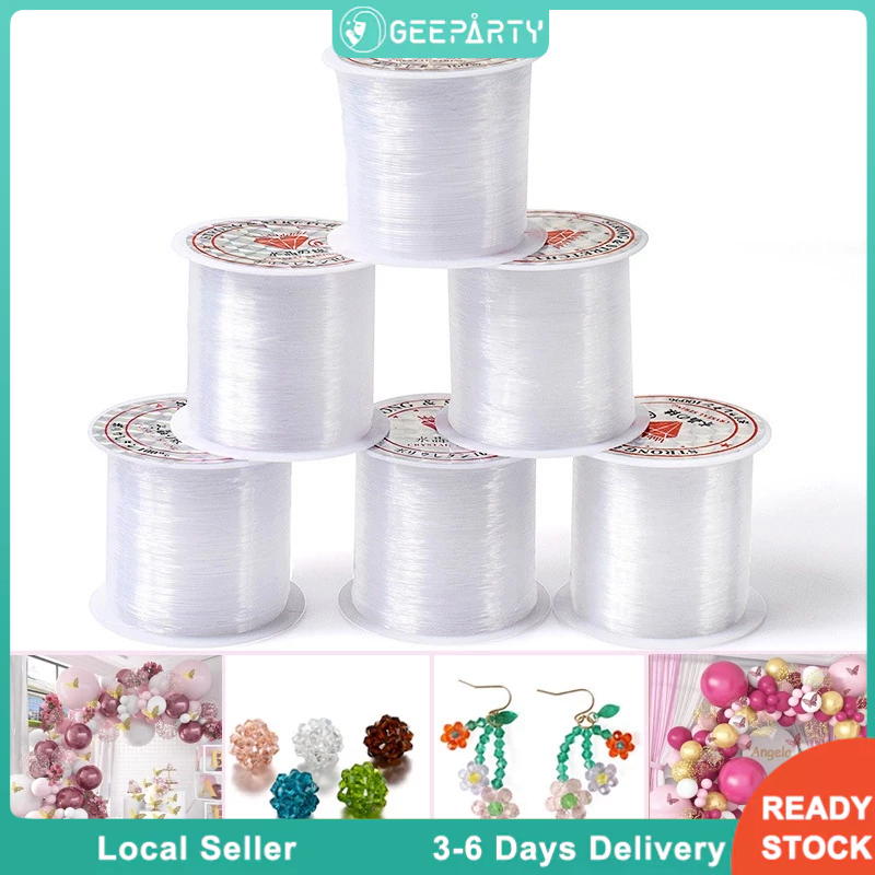 GeeParty [20/50/100m] Nylon Crystal String for DIY Balloon Decoration ...