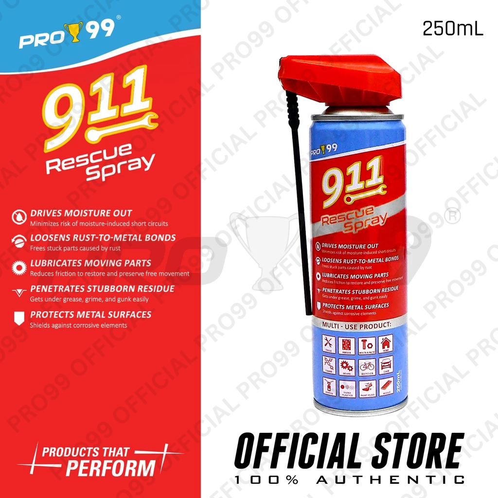 PRO-99 Official 911 Rescue Spray with 360 Valve and FlexStraw 250ML ...