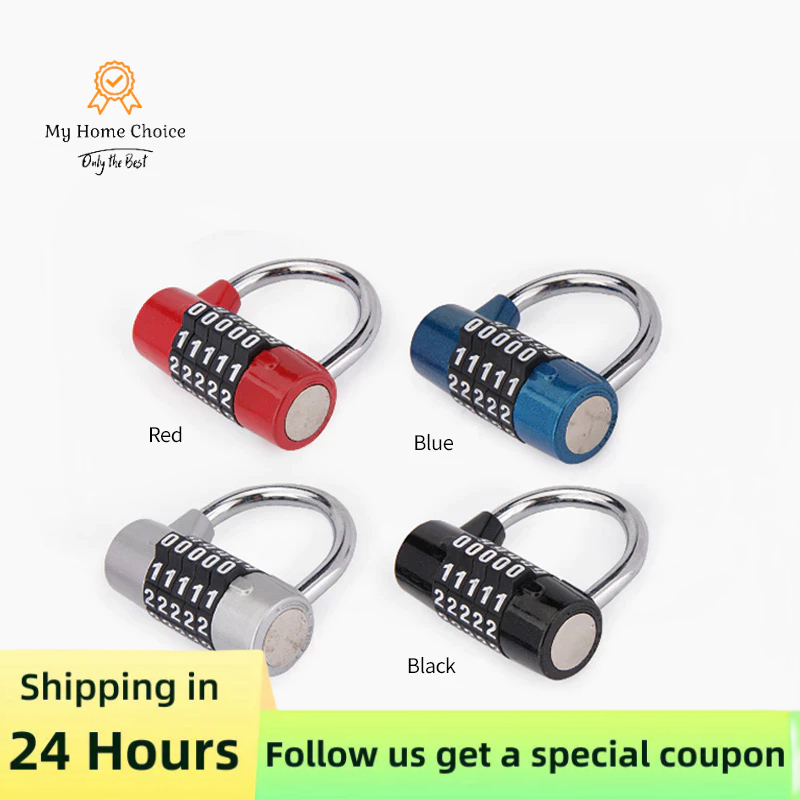 5-Digit Combination Padlock Security Padlock Zinc Alloy Gym Luggage ...