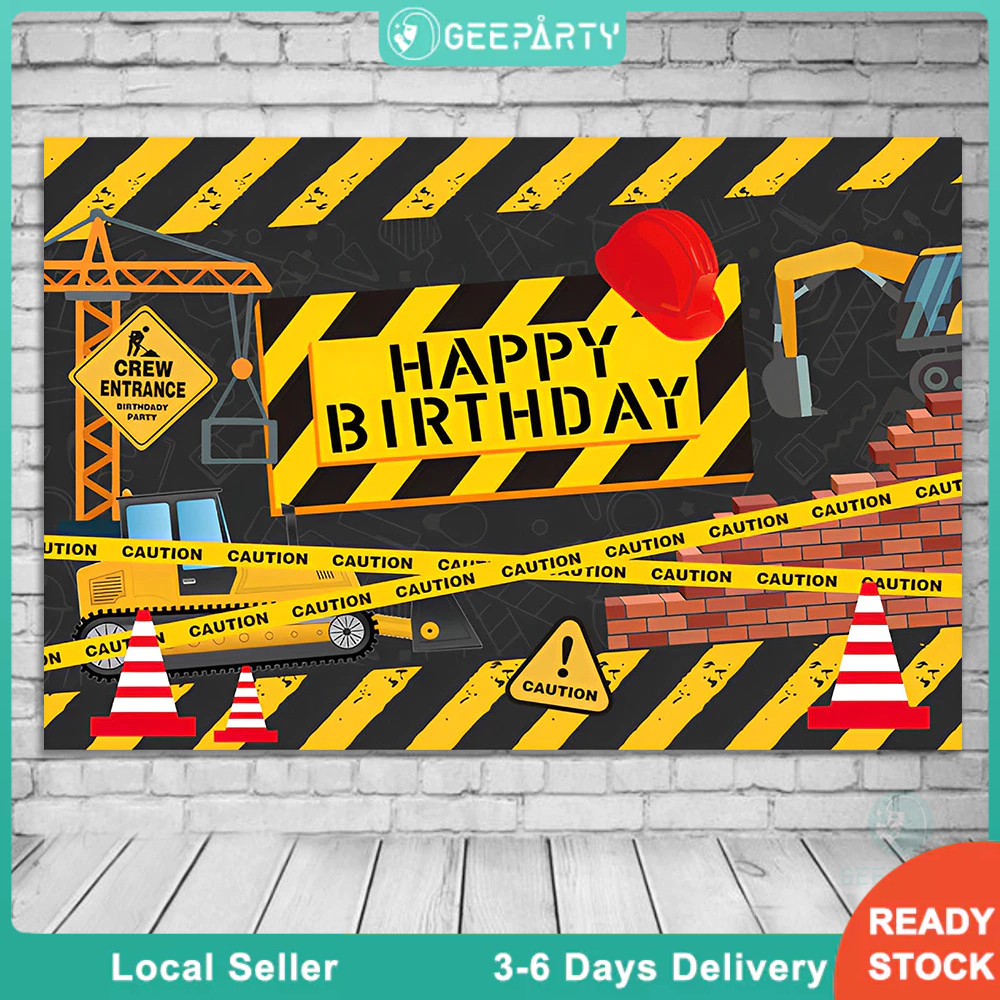 Construction theme Backdrop Cloth Engineering Photography Background ...