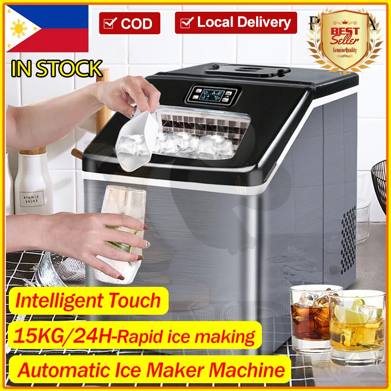 16AL/15KG Stainless Steel Automatic Fast Ice Cube Maker Machine ...