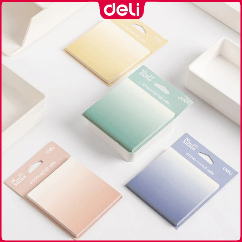 Deli 60Sheets Sticker Notes Memo Pad Student School Supplies NS357 ...