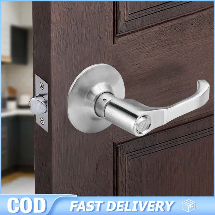 Mute Door Knob Lock Set Lock 3 Keys Inclued Lockset Stainless Steel ...