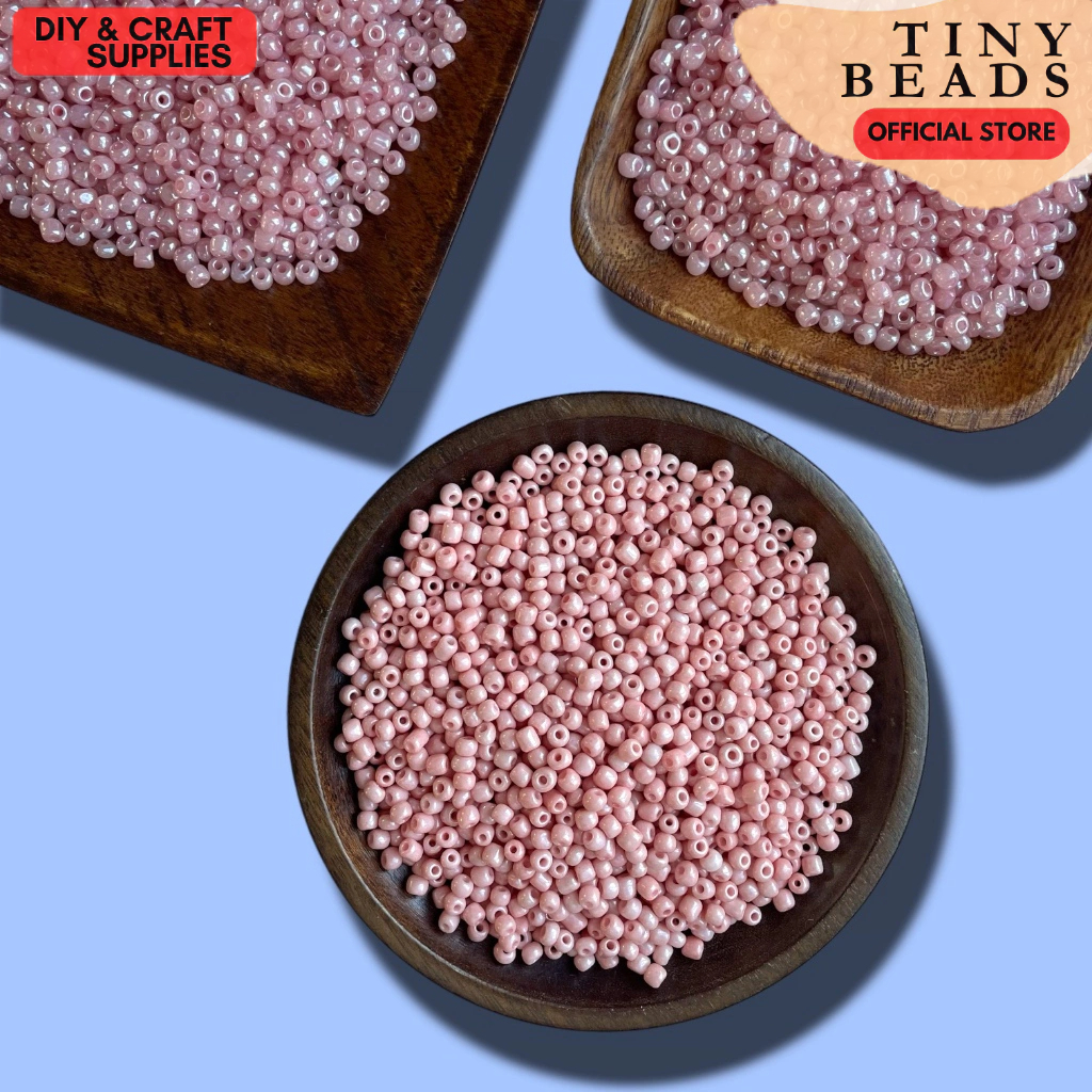 Pearl Glazed Seed Beads Coral Cloud, Pearl Blush, Mellow Rose, Peach Pearl 3mm, 4mm | Shopee ...