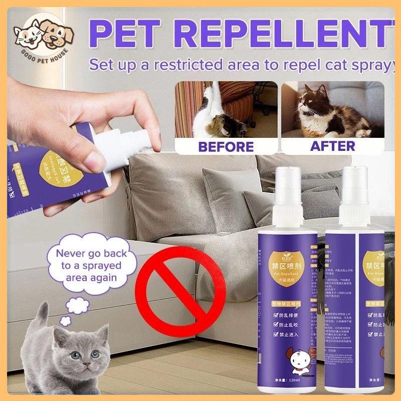 120ml Pet Repellent Training Spray for Dogs and Cats Indoor Outdoor ...