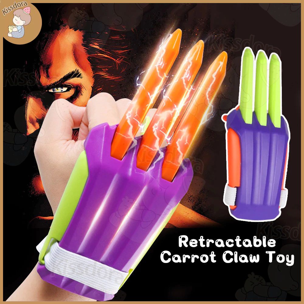 Kissdora Wolverine Claw Toy for Kids Scalable Retractable Carrot Claw ...