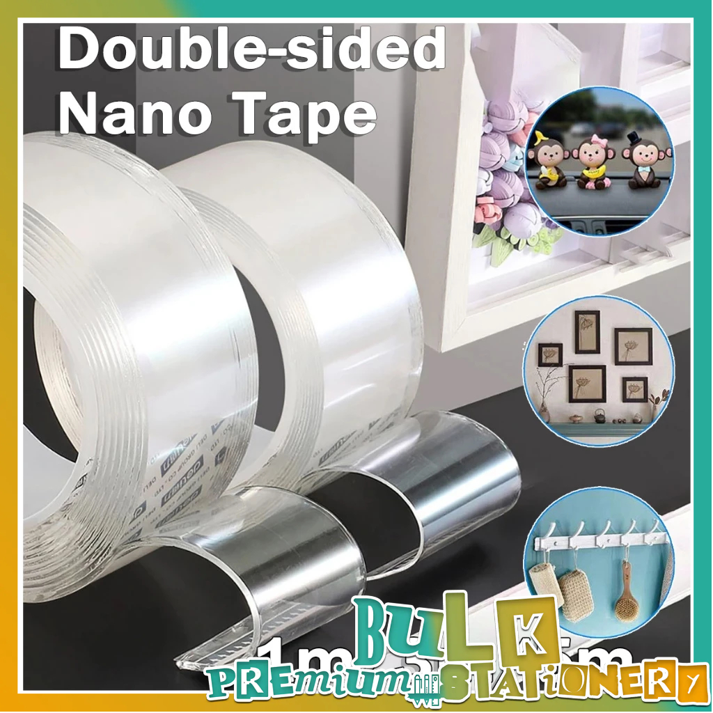 Nano Double Sided Tape 1M/3M/5M Strong Viscosity Waterproof Reusable Multifunction Sticky Tapes ...