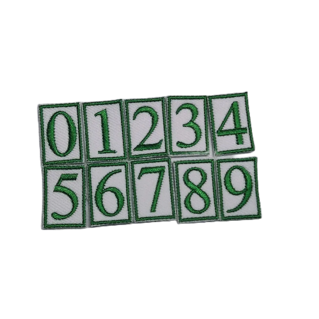 NUMBERS WHITE EMBROIDERY PATCHES | Shopee Philippines