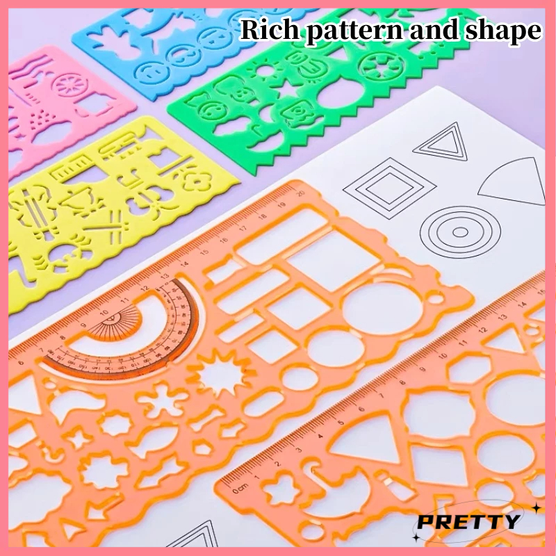 Multi Shaped Ruler Drawing Template Ruler Soft Plastic Lenticular ...