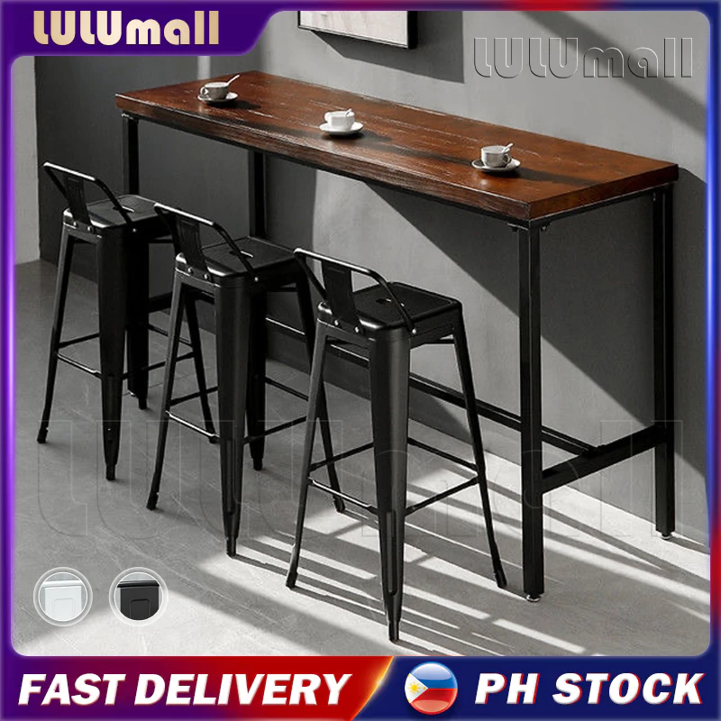 Industrial Metal High Chair Bar Stool with Backrests for Bar Counter ...
