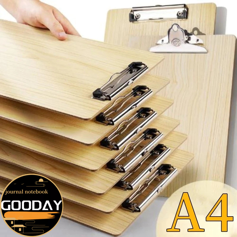 A4 Clip Board Hard Board Long Clipboard File Paper Folder Writing Pad ...