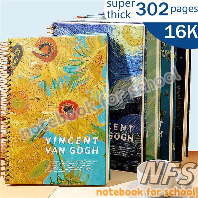 NFS 16k Van Gogh Hardbound Spiral Thick Big Notebook 151 Sheets ...