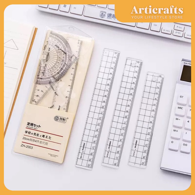 Transparent Minimalist Style Ruler Set | Shopee Philippines