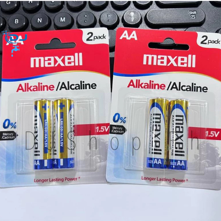 MAXELL Original LR6 AA 1.5V Long Lasting Alkaline Battery - 2 Pcs Pack ...