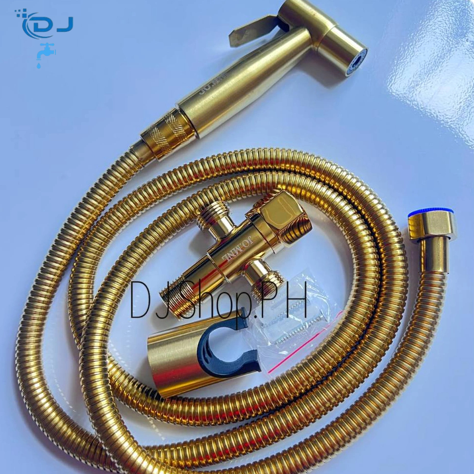 Brass Gold Bidet set with Angle Valve SUS 304 Stainless | Shopee ...