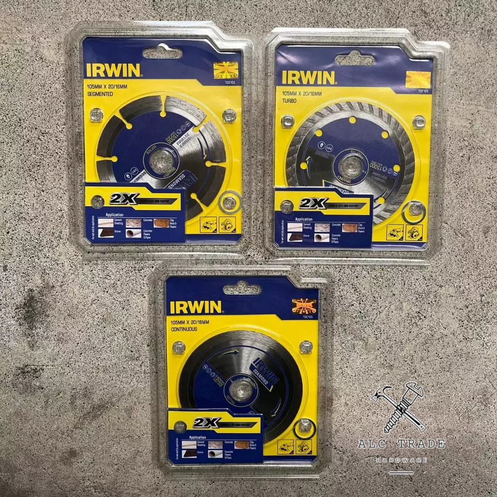 IRWIN Diamond Cutting Wheel 4" TURBO / SEGMENTED / CONTINUOUS | Shopee ...