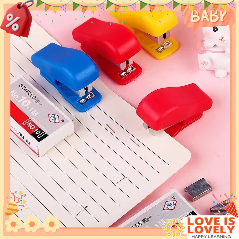 Mini Cute Stapler Small Portable Staplers Various Color Children School ...