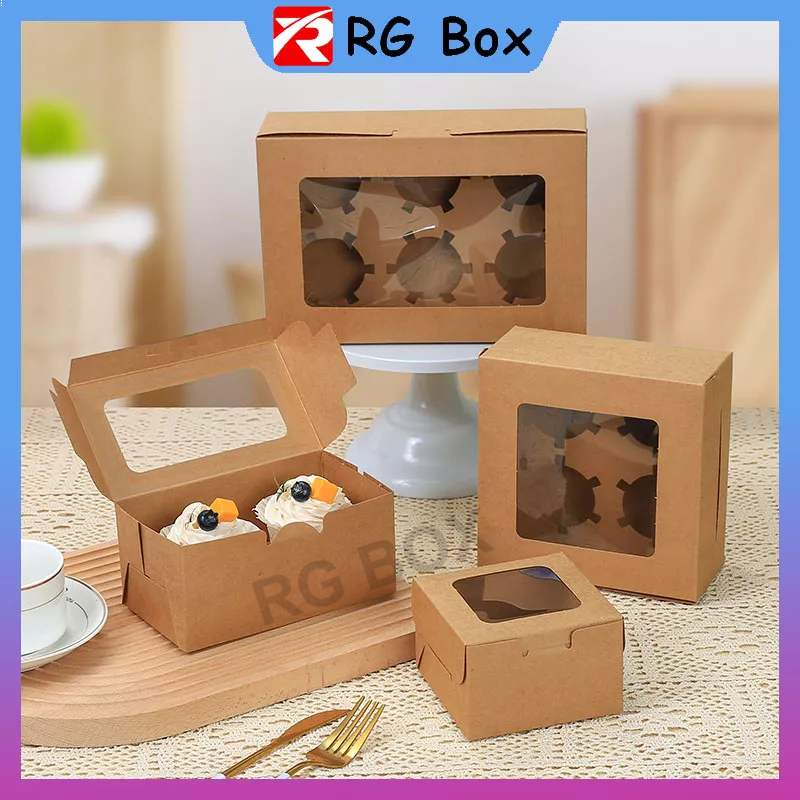 1pc 2/4/6 Holes Cupcake Box Cupcake Packing Box Muffin Wedding Party ...