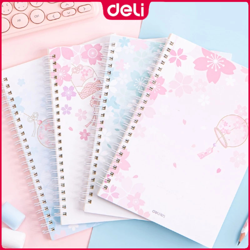 Deli B5 Spiral Notebook 60 Sheets Simple Design Student Notebook School ...