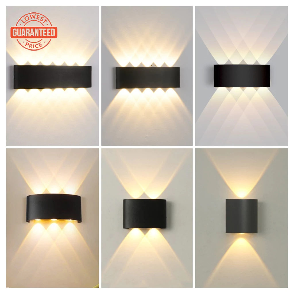 LED Wall Lamp Outdoor/Indoor Aluminum Ip65 Waterproof Warm Light Wall ...