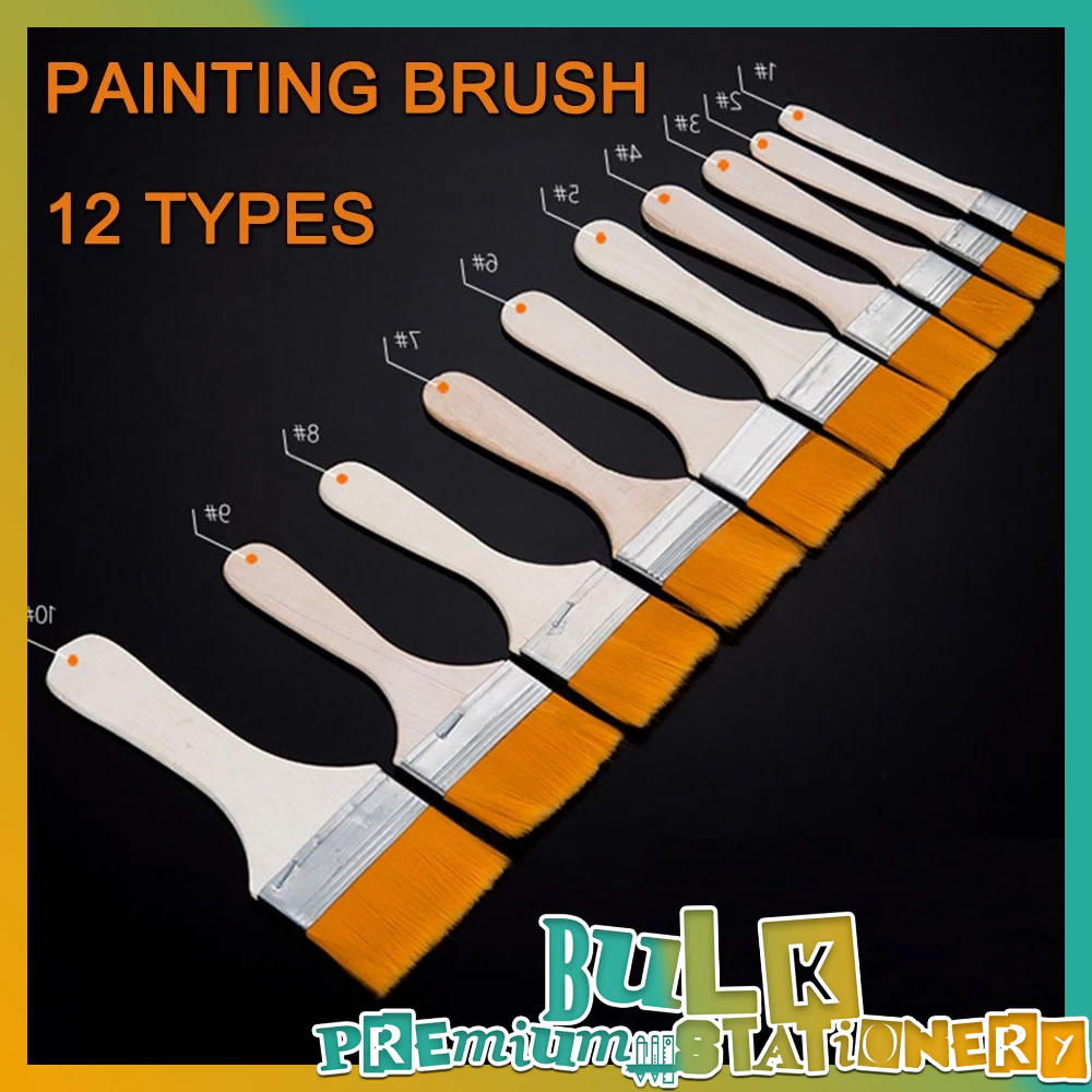 Paint Brushes 12 Types High Quality Art School Supplies Stationary ...