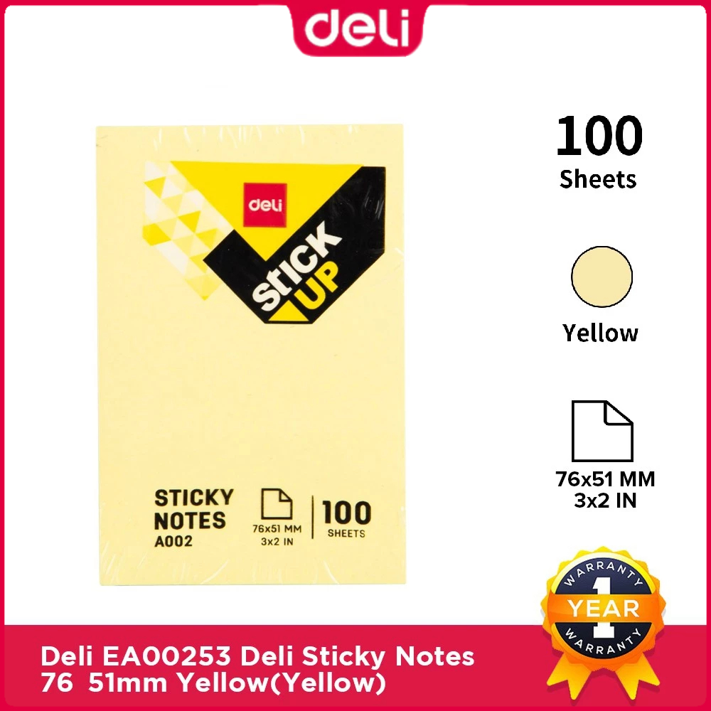 Deli Sticker Notepad 100 Sheets Portable Memo Pad Office & School ...