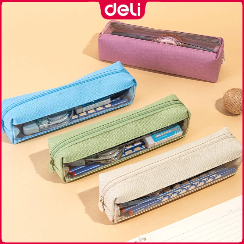 Deli BC109 Window Small Square Bag Multi-purpose Pencil Case Pen Case ...