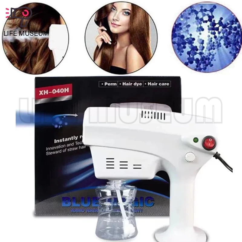 Hair Care Nano Spray Steam Gun Nano Spray Machine Portable Blue Light ...