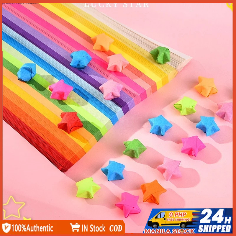 540pcs Lucky Star Origami DIY Gift Crafts Macaroon Candy Colors Wish ...