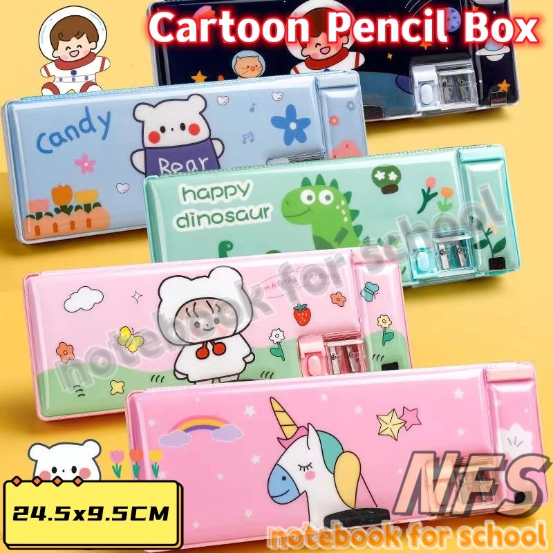Cartoon Pencil Box Multifunctional Storage Box Pencil Case Kids Gift ...