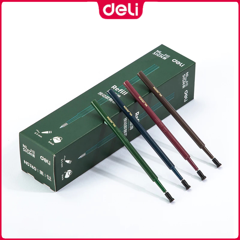 Deli 0.5mm Gel Pen Ballpen Refill Black Ink Assorted Color NS740 ...