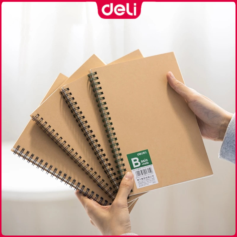 Deli 5PCS Thick A5 Spiral Coil Notebook 60Sheets Binder Notebook Line ... Deli 5PCS Thick A5 Spiral Coil Notebook 60Sheets Binder Notebook Line ...