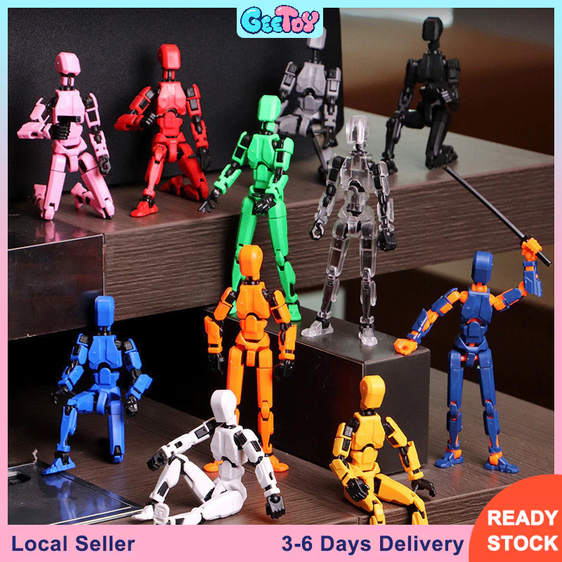 Geetoy 3D Print Lucky Dummy 13 Action Figure with Multi-Jointed DIY ...
