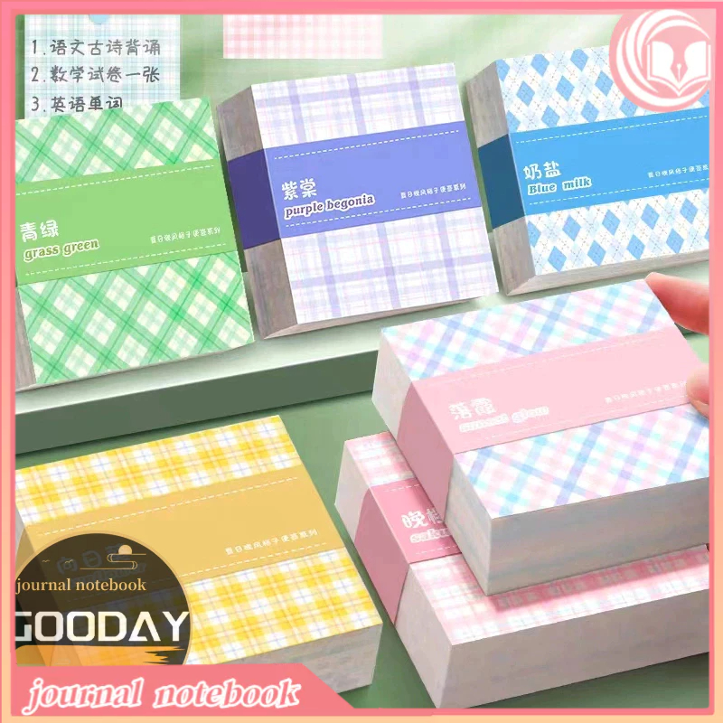 30 sheets Sticky Note Paper Checkered Plaid Sticky Note Pad Note MemoPost-it Office School ...