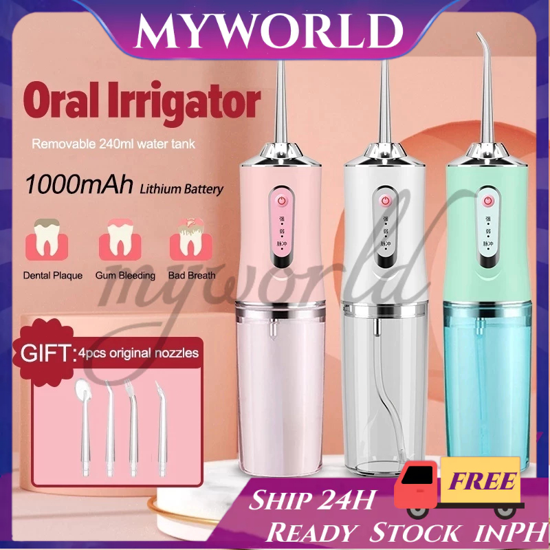 Smart Electric Flosser care Water Flosser 4 Heads 220ML cleaner Home ...