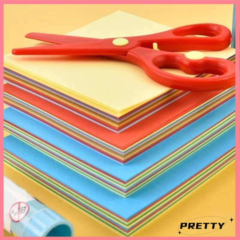 Value Pack 100 Sheets Origami Paper Double Sided Color DIY Folding ...