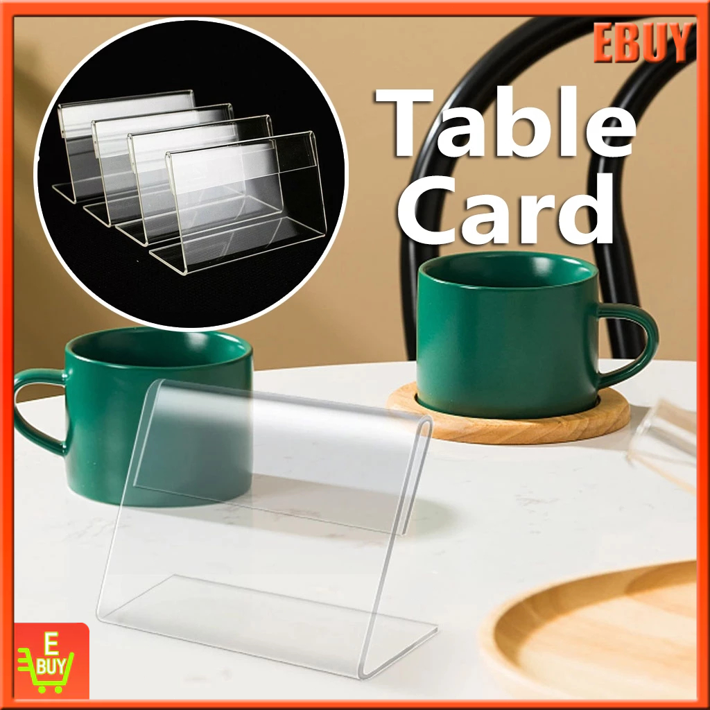 Acrylic L-shaped Table Sign for Price Display Advertisement | Shopee ...