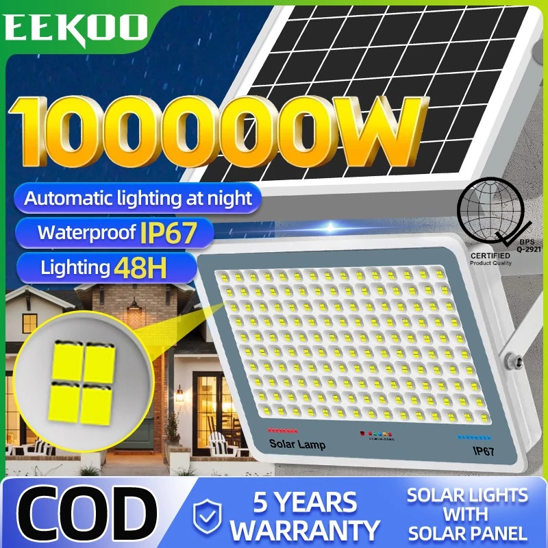 EEKOO Solar Lights Buy 1 Take 1 10000w Original Led Outdoor Waterproof Flood Street Light With ...