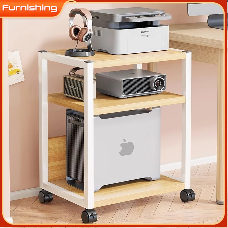 Printer storage rack floor standing cabinet storage rack movable office ...