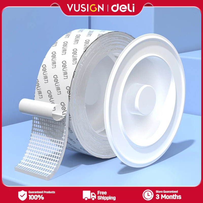 Deli Vusign 1M Mesh Clear Multifunction Tape Strongly Sticky Double ...