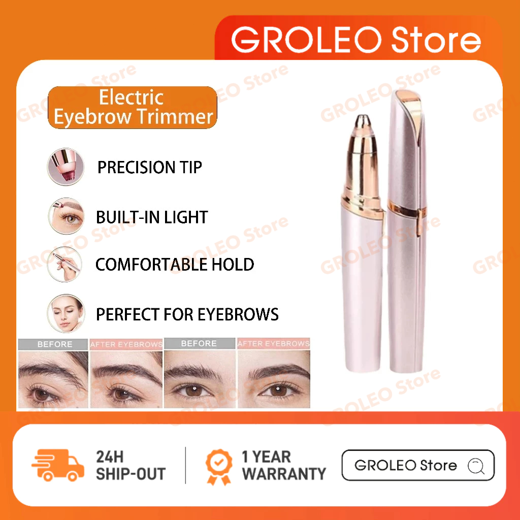 GROLEO Electric eyebrow trimmer Eyebrow shave Eyebrow shaver set ...