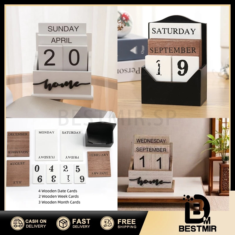 European style wooden calendar retro creative style creative ...