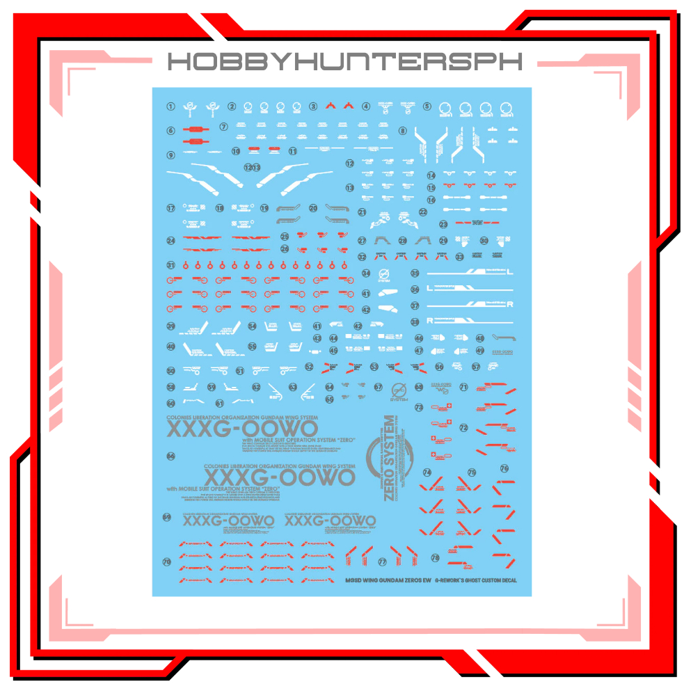 G-Rework MGSD Wing Zero Waterslide Decals | Shopee Philippines
