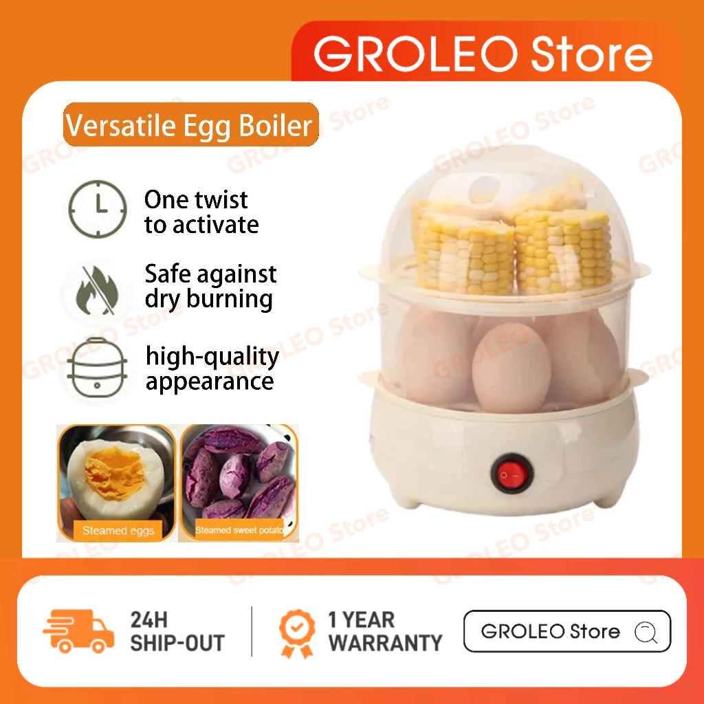GROLEO Versatile Egg Boiler Multi-Layer Multifunctional Electric ...