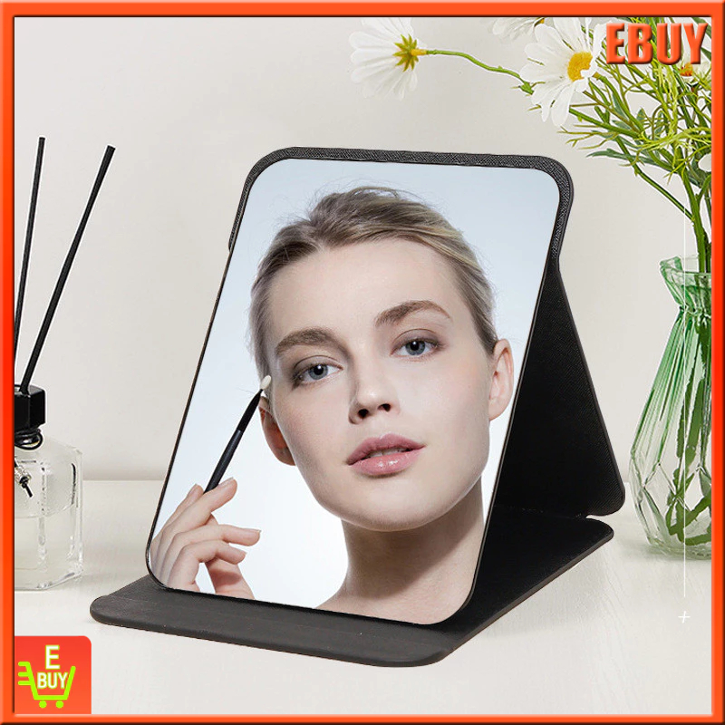 Portable Makeup Mirror PU Leather Folding Compact for Women Home ...