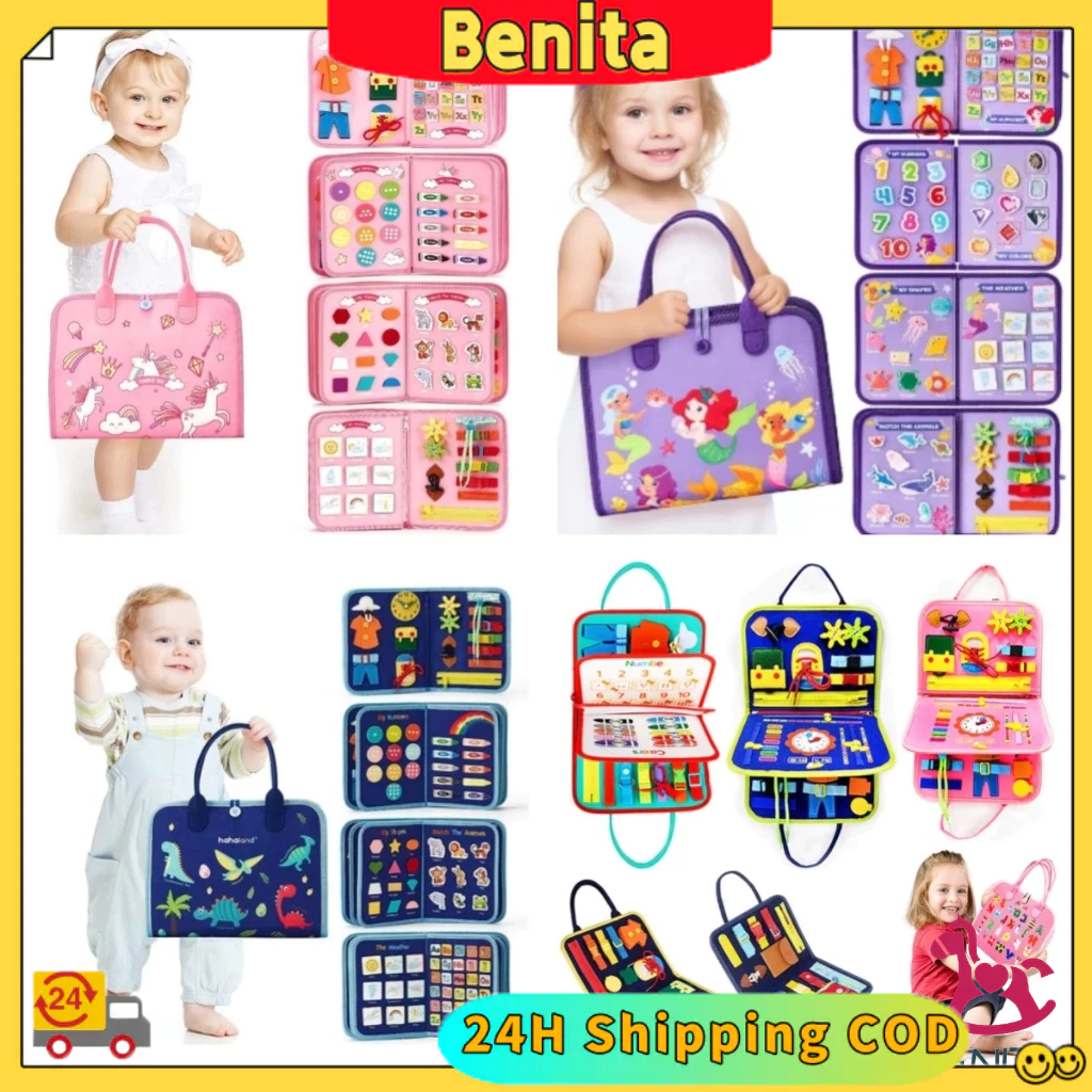 Kid Basic Life Skills Toys Montessori Busyboard Sensory Toys Toddlers ...
