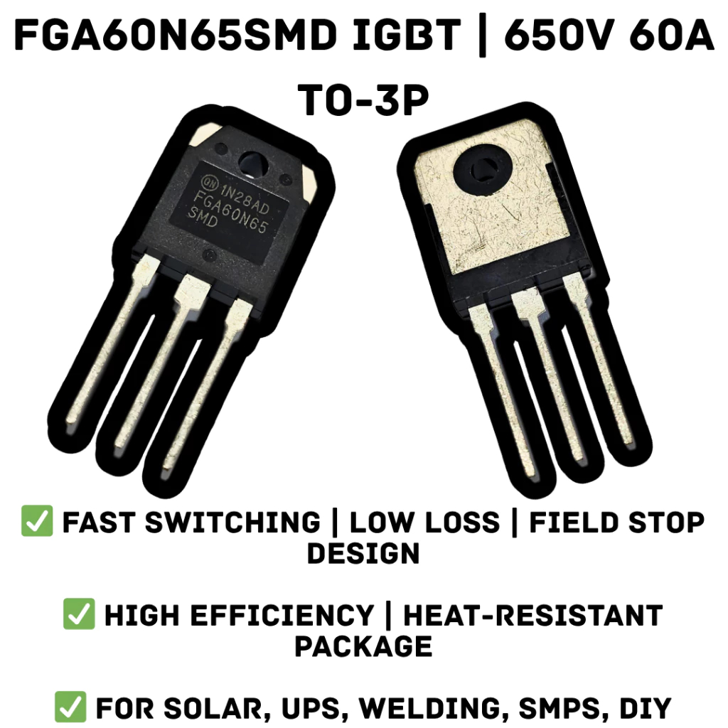 FGA60N65SMD IGBT Power Transistor | 650V 60A TO-3P N-Channel Field Stop ...