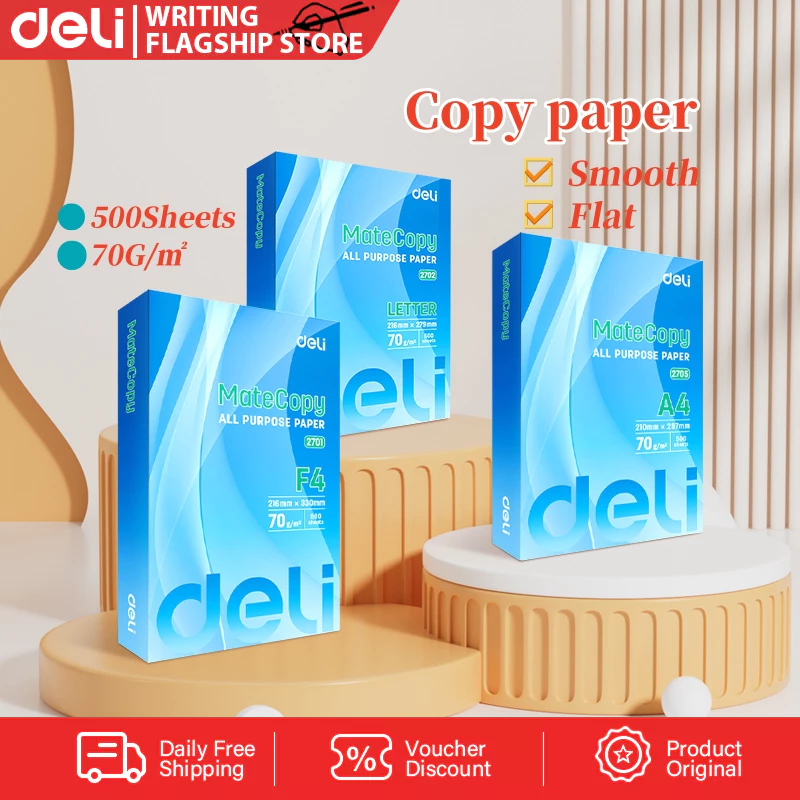 Deli Hard Copy Bond Paper/Copy One Bond Paper (70G 500 Sheets) Short/A4 ...