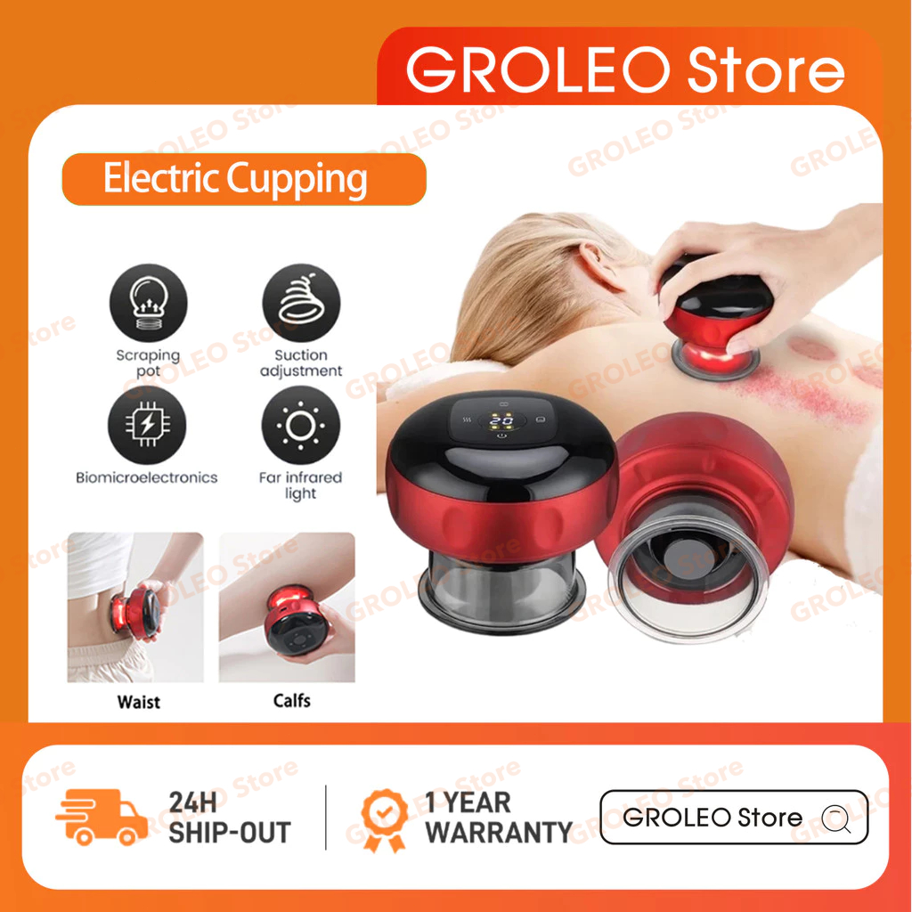GROLEO Electric Cupping Therapy Set Electric Vacuum Cupping Heating ...